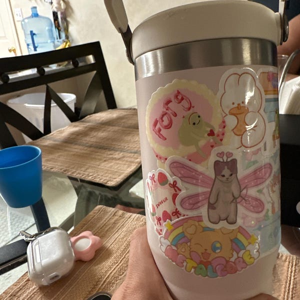 Fluffy Princess Cow Sticker / Matte Vinyl / Fairy Cow Sticker - Etsy