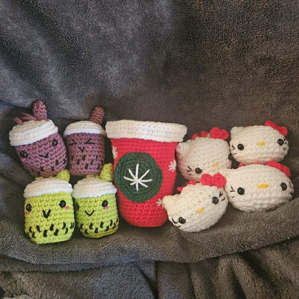 Boba Tea Keychain Crochet Pattern, Cute Crochet Tiny Boba Tea Amigurumi ...