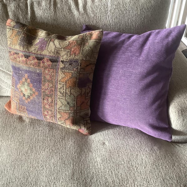 Lavender Purple Linen Pillow Cover, Soft Textured Cushion, Euro Sham - Etsy