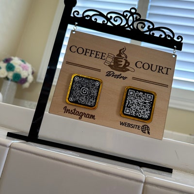 Hanging Qr Code Sign-digital FILE Download-glowforge File-laser Cut ...