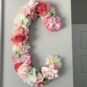 Large Floral Letter Flower Letter Nursery Letter Floral Baby Shower ...