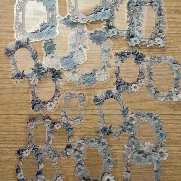 10 Pcs Pack Vintage Paper Picture Frames, Cardstock Paper Border Frames ...