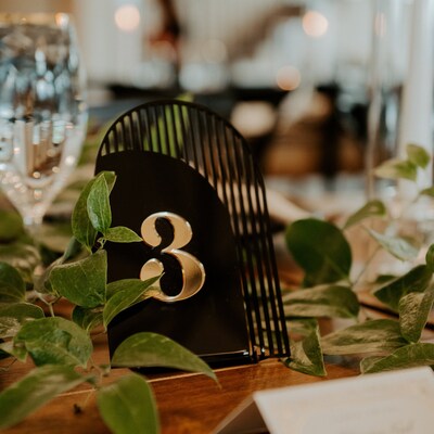 Wedding Arch Table Numbers Wedding Midcentury Modern Party Event Decor ...