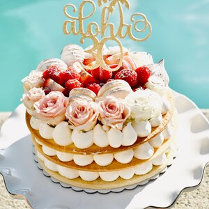 Aloha 30 Cake Topper Happy 30th Cake Topper Alohatopper | Etsy