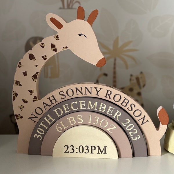 Engraved Stacking Giraffe - Etsy