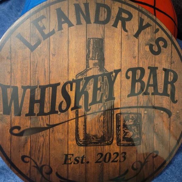 Personalized Whiskey Bar Metal Sign | Custom Bar Decor | Rustic Bourbon ...
