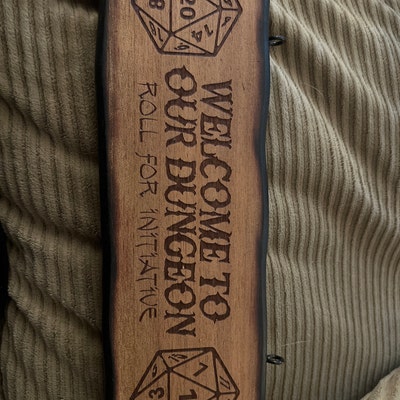 Personalized Rustic Dnd Wood Sign Dungeons and Dragons Roll for ...