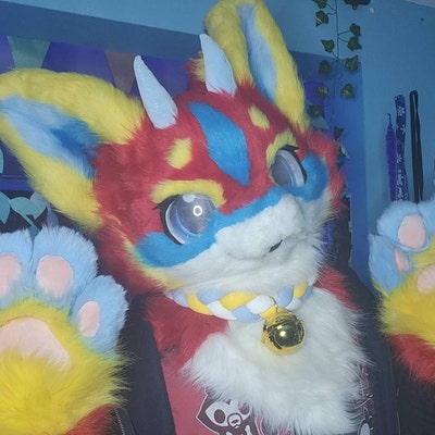 Fursuit Head Head Only,furry Cosplay,fantasy Creatures, Dog Fursuit ...