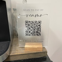Personalized Venmo Sign, QR Code Sign, Scan to Pay Venmo QR Code Sign ...