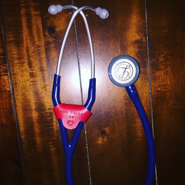 Personalized Leather Cardiologist Stethoscope ID Tag: Custom Medical ...