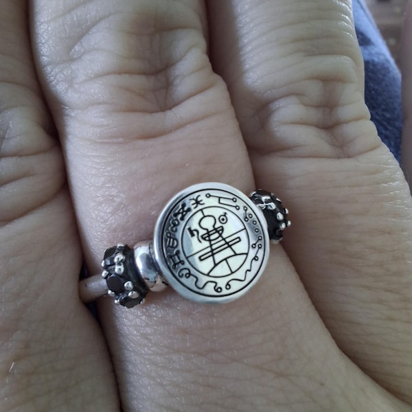 Asmodeus Ring Sigil of Asmodeus Silver 925 Asmodeus Minimal Ring - Etsy