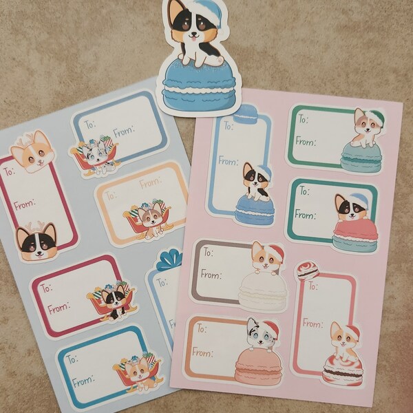 Tri-colored Corgi Vinyl Stickers and Sticker Pack, Holographic - Etsy