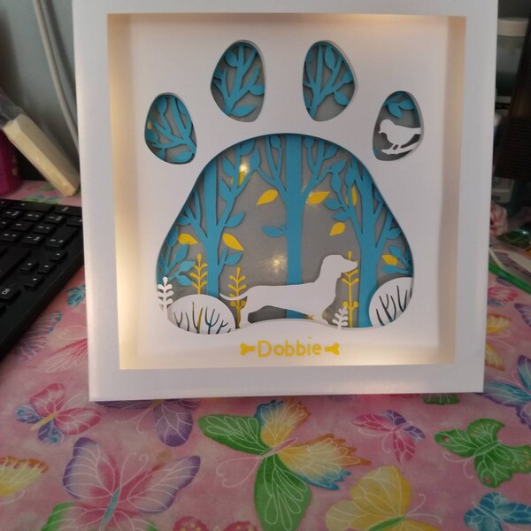 Dachshund Dog Breed Shadow Box SVG, 3d Papercut SVG, Layered Paper Art ...