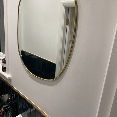 Gold Brass Round Mirror JANE - Etsy