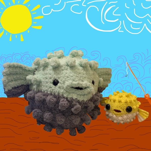 Pufferfish Crochet Pattern PDF, Amigurumi Fish Toy Tutorial, Sea Animal ...