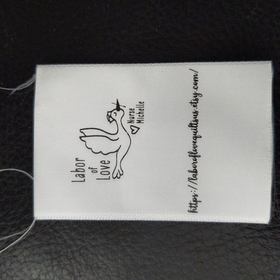 Satin Tag Set, Clothing Tags, Personalized Ribbon Labels, Craft Show ...