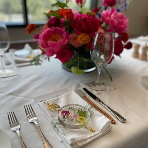 Pressed Flower Place Card/favor/wedding Placecards/floral Resin/wedding ...