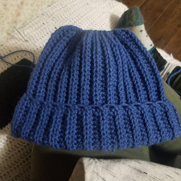 Easy Breezy Bun Beanie Crochet Pattern - Messy Bun Hat Crochet Pattern ...