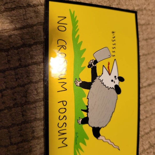 No Crossum Possum Sticker - Etsy