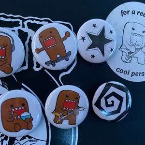 Domo Pins 4 Piece 1 Inch Button Pin Set Comes With - Etsy