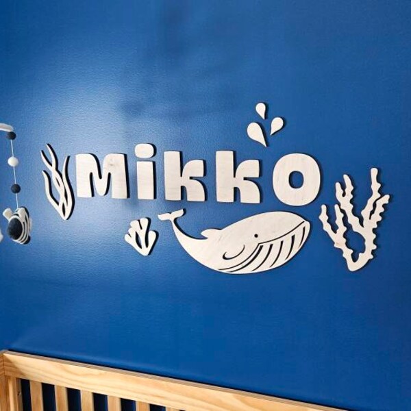 Personalized Under the Sea Baby Name Starfish Kids Name Shoal of Fish ...