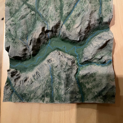 K2 Model Painted Wall Art, 3D Printed Mountain Replica, Seven Summits ...