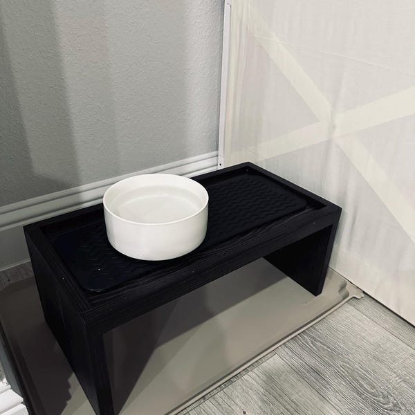 Modern Dog Bowl Stand Wood Dog Feeder Raised Dog Food Platform Dog Bowl ...