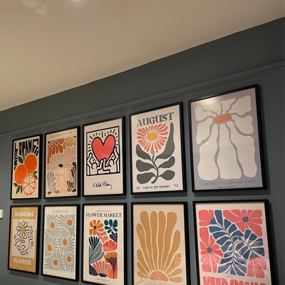 Exhibition Print Set, Yellow Print Set, Gallery Wall Set, 3 Piece Wall ...