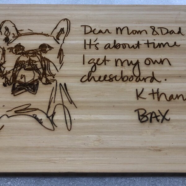 Personalized, Engraved Custom Handwriting Cutting Board by Left Coast ...