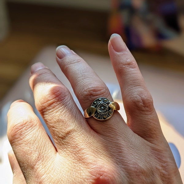 Century-old Vintage Ring, Gold Ring, Sterling Silver Ring Antique Ring ...