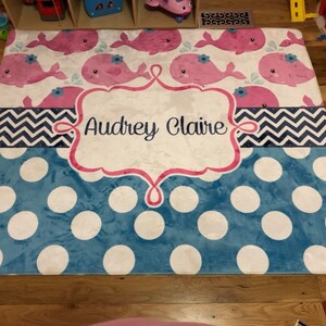 Whale Rug Splish Splash Nursery Nautical Area Rug Pink - Etsy