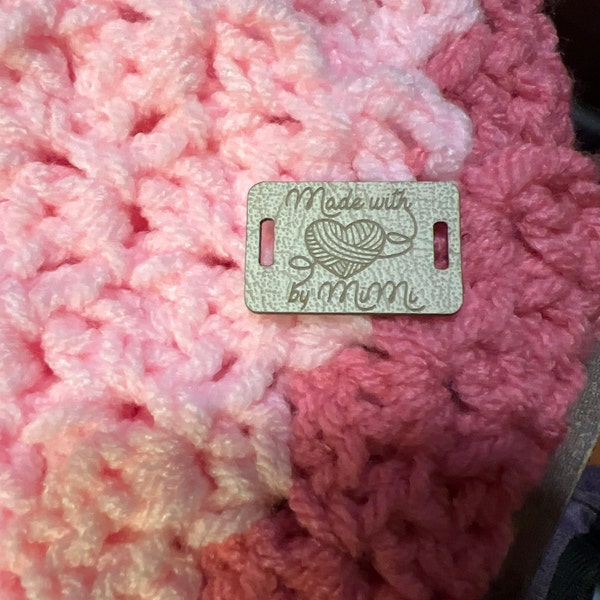 Personalised Set of 50 Cream 28x18mm Faux Leather Labels Rectangle ...