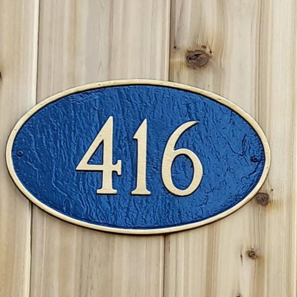 Circle Address WALL Plaque Sign, One Line Address Sign, Made in ...