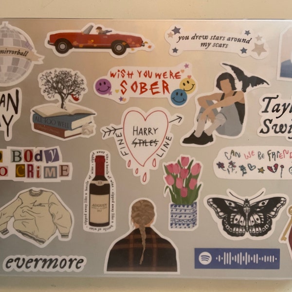 Taylor Swift Inspired Folklore Sticker Pack (13 Pc + BONUS Surprise ...