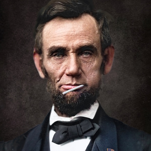 Abraham Lincoln Lollipop Art Print: Funny Altered Portrait (digital ...