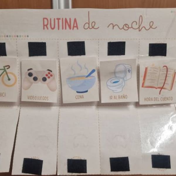 Tablero de rutinas diarias para niños en español y catalán, 144 ...