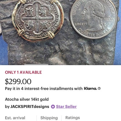 Atocha Silver and 14kt Gold Bezel Shipwreck Treasure - Etsy