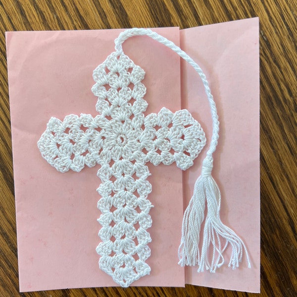 Handmade Crochet Cross Bookmark - Cotton Religious Gift - Etsy