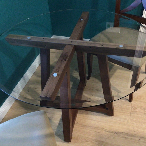 Reclaimed Wood X Style Table Leg | Coffee Dining Kitchen Table Legs ...