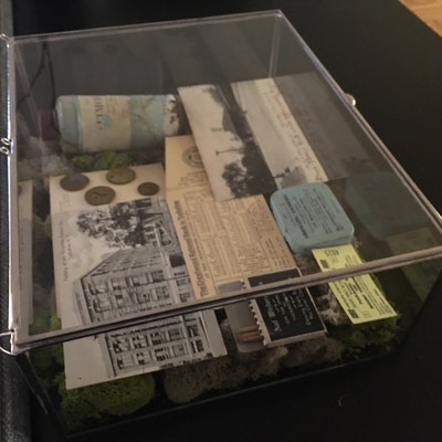 8 X 10 Clear Glass Photo Display Boxes With Various Depth Option Hinged ...