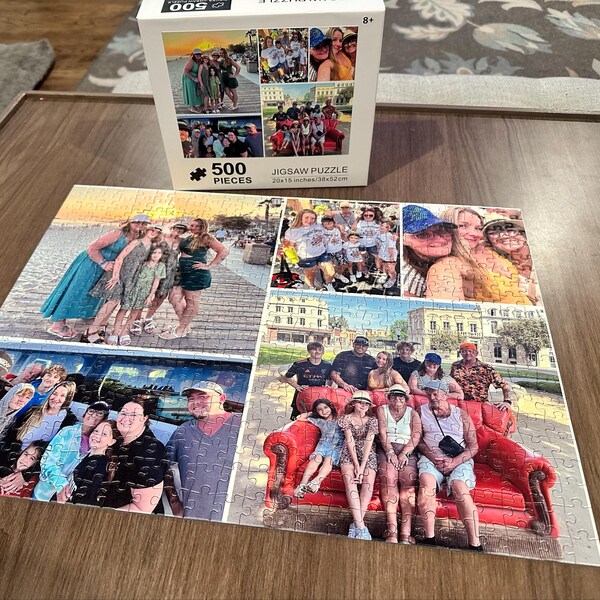 Custom 5-photo Collage Jigsaw Puzzle: Personalized Keepsake Gift - Etsy