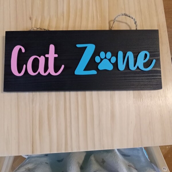Cat Zone Sign - Pet Sign - Cat Lover Sign - Pet Decor - Cat Lover - Pet ...