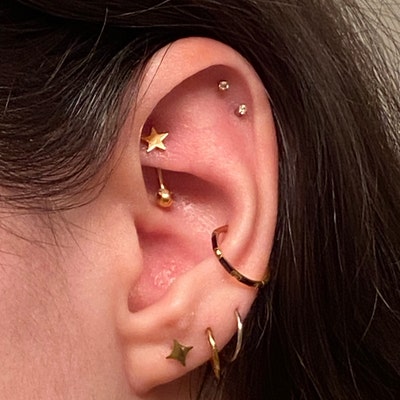 16g Implant Grade Titanium Spiked Daith Hoop Daith Earring - Etsy