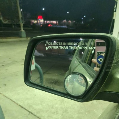 2x 2 Different Sizes and Designs Available Objects in Mirror Are Cuter ...