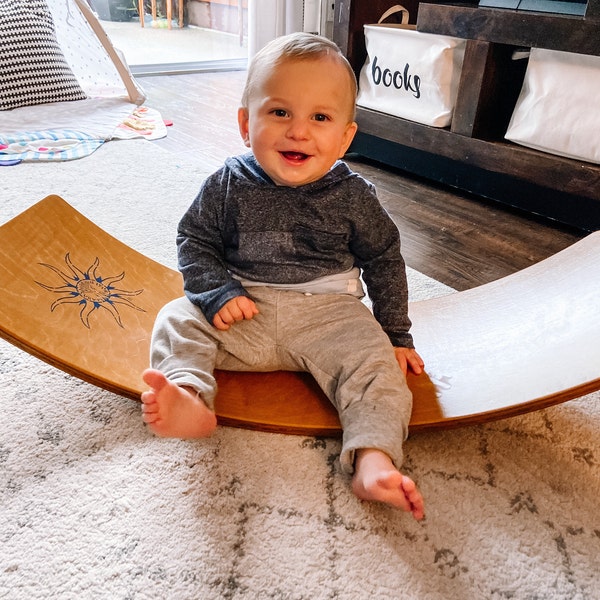 Curvy Board/balance Board: the Original Waldorf Rocker Board- Natural ...
