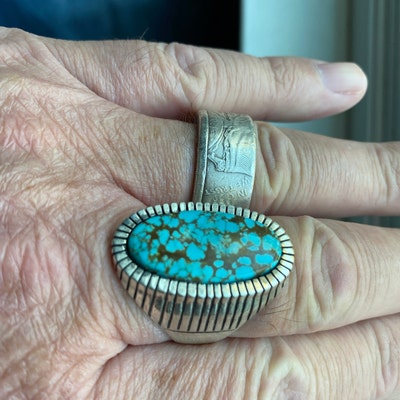 Native American Vintage Elvis Nelson Navajo Green Turquoise Kokopelli ...