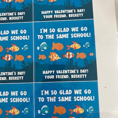 Cute Holiday Goldfish Labels, Gold Fish Snack Label, Christmas School ...