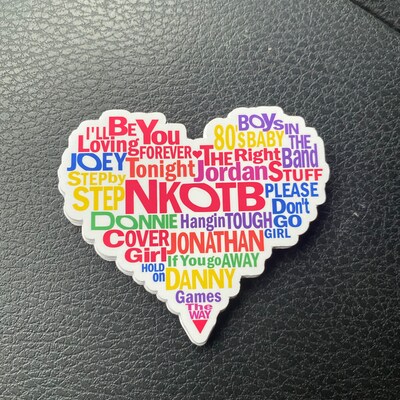 NKOTB New Kids on the Block Blockhead Song Heart Sticker - Etsy