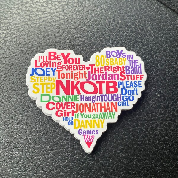 NKOTB New Kids on the Block Blockhead Song Heart Sticker - Etsy