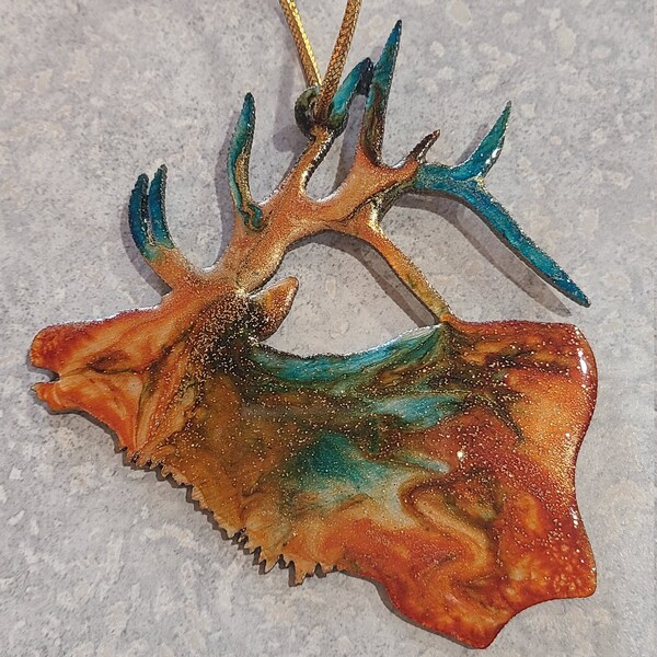 Handmade Chunky Wood and Resin Butterfly Shelf Mantel Figurine Original ...